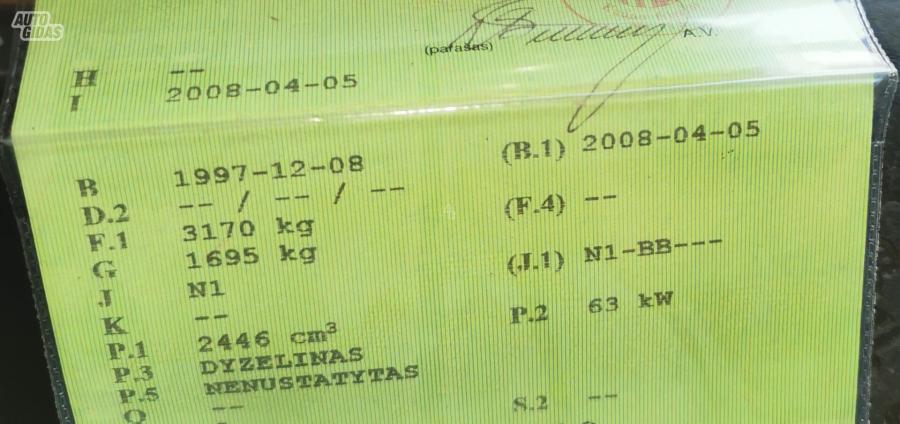Пежо Boxer 1997 в Акмяне, объемом двигателя 2.50 л и пробегом 245 тыс. км за 1500 €, фото 10 на AUTOMOTO.COM.LV