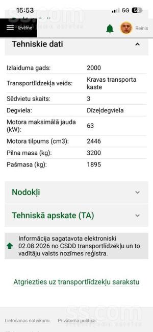 Balts Peugeot Boxer 2000 Rēzekne, ar dzinēja tilpumu 2.50 L un nobraukumu 273 tūkst. km par 2000 €, foto 4 vietnē AUTOMOTO.COM.LV