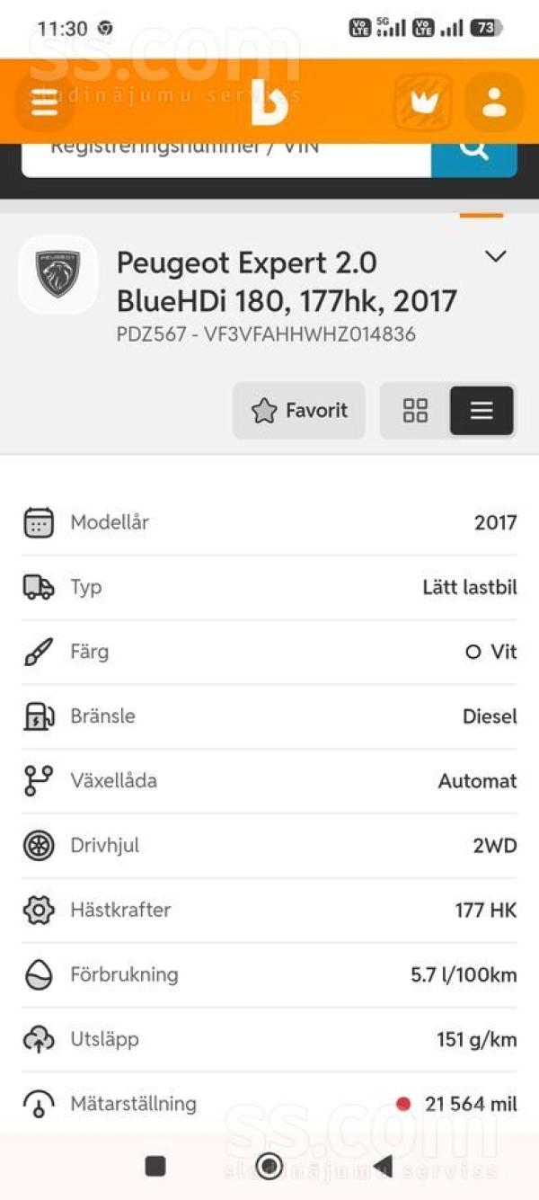 Balts Peugeot Expert 2017 Jūrmala, ar dzinēja tilpumu 2.00 L un nobraukumu 0 tūkst. km par 4950 €, foto 4 vietnē AUTOMOTO.COM.LV