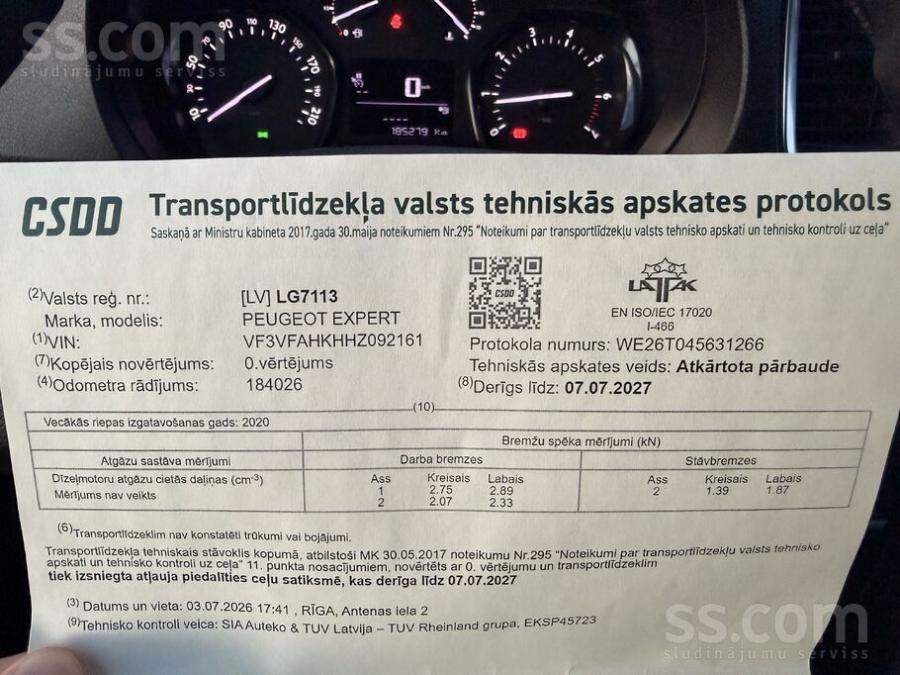 Белый Пежо Эксперт груз.-пасс. 2018 в Рига, объемом двигателя 2.00 л и пробегом 185 тыс. км за 10805 €, фото 14 на AUTOMOTO.COM.LV