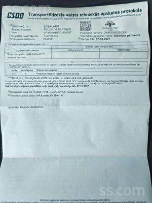 Grey Peugeot Partner 2015 in Daugavpils, with an engine capacity of 1.60 L and mileage of 285 thousand km for 3650 €, photo 13 on AUTOMOTO.COM.LV