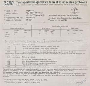 Белый Пежо Partner 2004 в Рига, объемом двигателя 1.40 л и пробегом 142 тыс. км за 550 €, фото 5 на AUTOMOTO.COM.LV