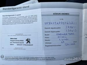 Белый Пежо Partner 2011 в Таллин, объемом двигателя 1.60 л и пробегом 290 тыс. км за 2900 €, фото 25 на AUTOMOTO.COM.LV