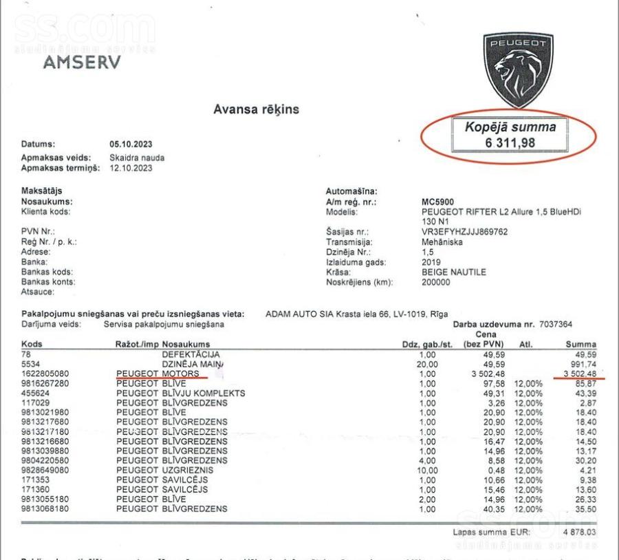 Brūns Peugeot Rifter 2019 Rīga, ar dzinēja tilpumu 1.50 L un nobraukumu 238 tūkst. km par 34900 €, foto 13 vietnē AUTOMOTO.COM.LV