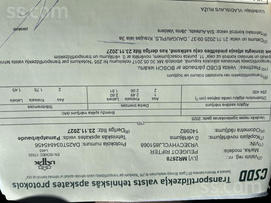 Серый Пежо Rifter 2020 в Рига, объемом двигателя 1.50 л и пробегом 150 тыс. км за 8990 €, фото 24 на AUTOMOTO.COM.LV