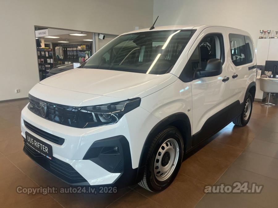 Balts Peugeot Rifter 2026 Kuresāre, ar dzinēja tilpumu 1.50 L un nobraukumu 2 tūkst. km par 23750 €, foto 1 vietnē AUTOMOTO.COM.LV