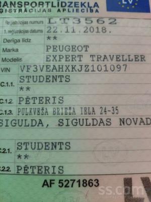 Синий Пежо Traveller 2018 в Рига, объемом двигателя 2.00 л и пробегом 84 тыс. км за 18400 €, фото 12 на AUTOMOTO.COM.LV