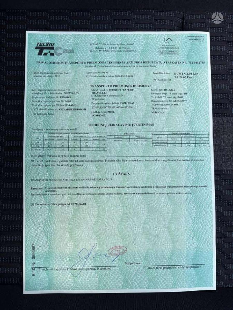 Красный Пежо Traveller 2017 в Клайпеда, объемом двигателя 1.56 л и пробегом 274 тыс. км за 15300 €, фото 20 на AUTOMOTO.COM.LV