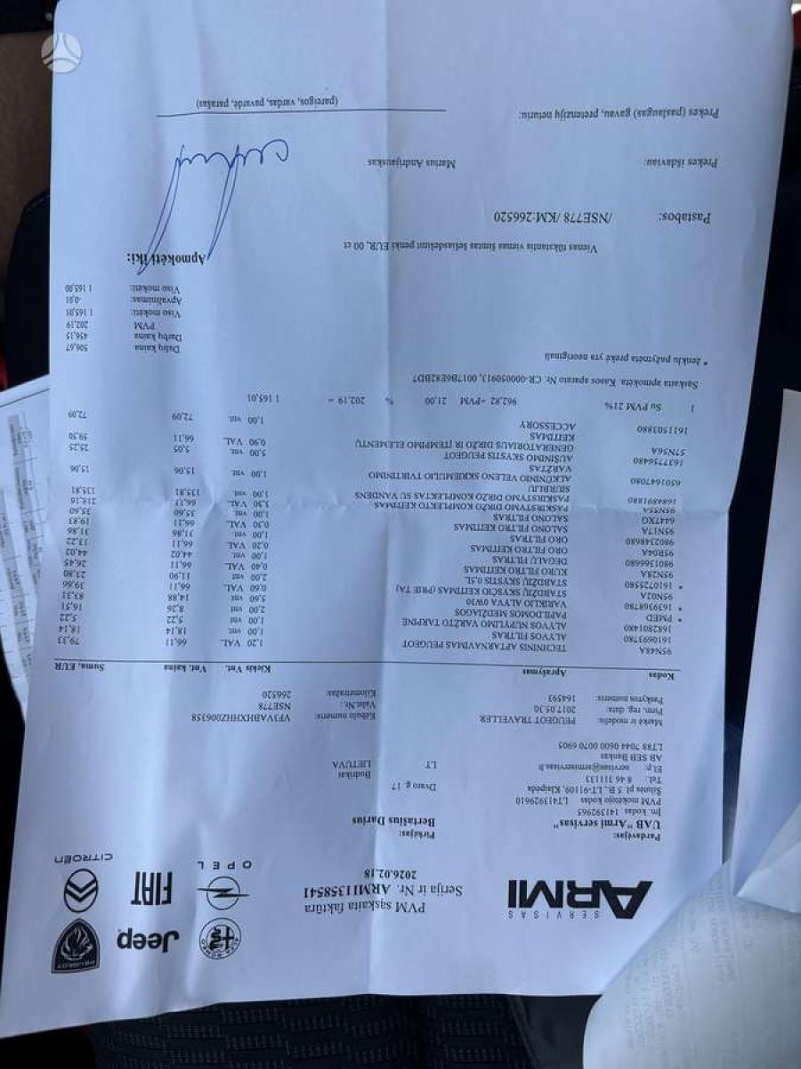 Красный Пежо Traveller 2017 в Клайпеда, объемом двигателя 1.56 л и пробегом 274 тыс. км за 15300 €, фото 21 на AUTOMOTO.COM.LV