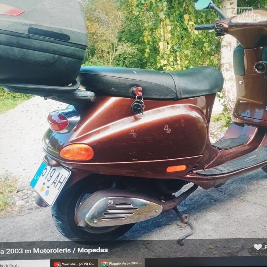 Коричневый Piaggio Vespa 2003 в Кретинга, объемом двигателя 0.13 л и пробегом 13 тыс. км за 750 €, фото 5 на AUTOMOTO.COM.LV
