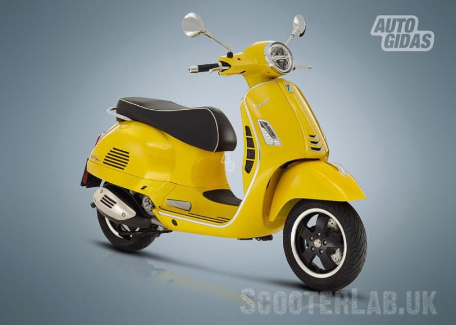 Yellow Piaggio Vespa 2019 in Vilnius, with an engine capacity of 0.30 L and mileage of 5 thousand km for 5250 €, photo 37 on AUTOMOTO.COM.LV