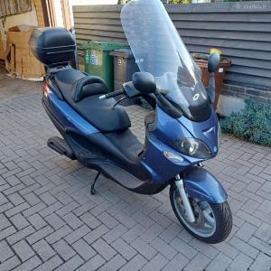 Blue Piaggio X9 2002 in Panevezys, with an engine capacity of 0.25 L and mileage of 65 thousand km for 550 €, photo  on AUTOMOTO.COM.LV