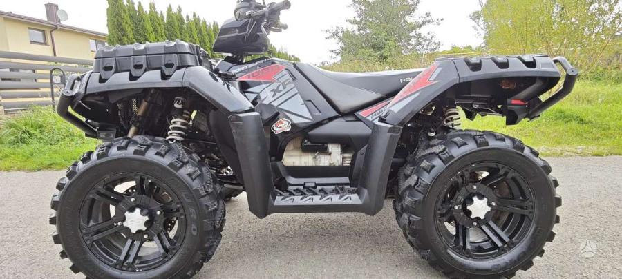Black Polaris Sportsman 2015 in Alytus, with an engine capacity of 1.00 L and mileage of 8 thousand km for 7300 €, photo 1 on AUTOMOTO.COM.LV