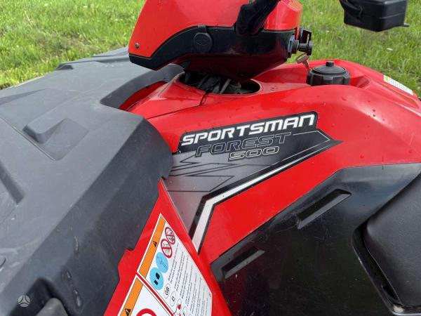 Red Polaris Sportsman 2013 in Kaunas, with an engine capacity of 0.50 L and mileage of 2 thousand km for 3200 €, photo 4 on AUTOMOTO.COM.LV