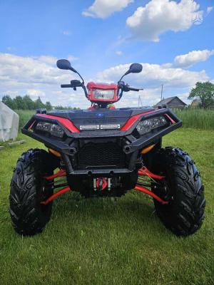 Sarkans Polaris Sportsman 2019 Panevēža, ar dzinēja tilpumu 0.95 L un nobraukumu 14 tūkst. km par 7950 €, foto  vietnē AUTOMOTO.COM.LV