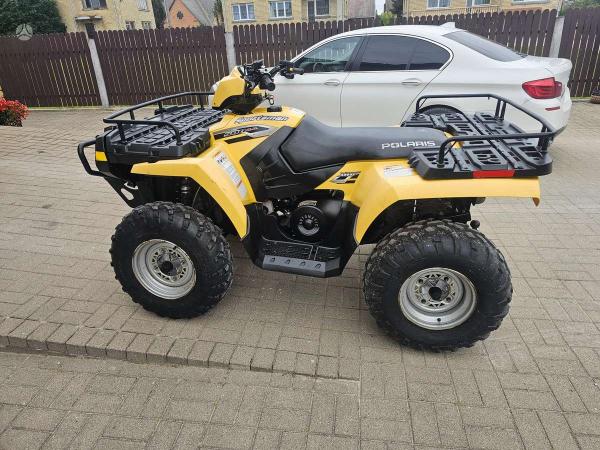 Yellow Polaris Sportsman 2005 in Kursenai, with an engine capacity of 0.50 L and mileage of 2 thousand km for 3800 €, photo 2 on AUTOMOTO.COM.LV