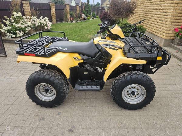 Yellow Polaris Sportsman 2005 in Kursenai, with an engine capacity of 0.50 L and mileage of 2 thousand km for 3800 €, photo 5 on AUTOMOTO.COM.LV