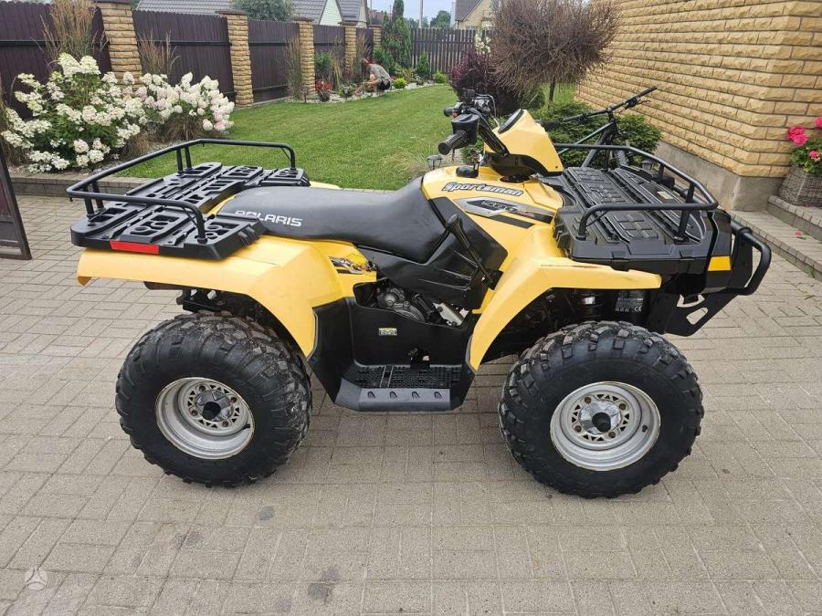 Yellow Polaris Sportsman 2005 in Kursenai, with an engine capacity of 0.50 L and mileage of 2 thousand km for 3800 €, photo 6 on AUTOMOTO.COM.LV