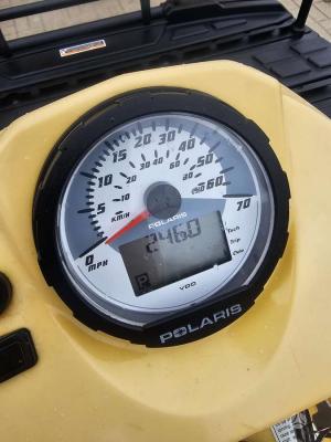 Yellow Polaris Sportsman 2005 in Kursenai, with an engine capacity of 0.50 L and mileage of 2 thousand km for 3800 €, photo 9 on AUTOMOTO.COM.LV