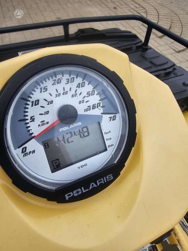 Yellow Polaris Sportsman 2005 in Kursenai, with an engine capacity of 0.50 L and mileage of 2 thousand km for 3800 €, photo 9 on AUTOMOTO.COM.LV