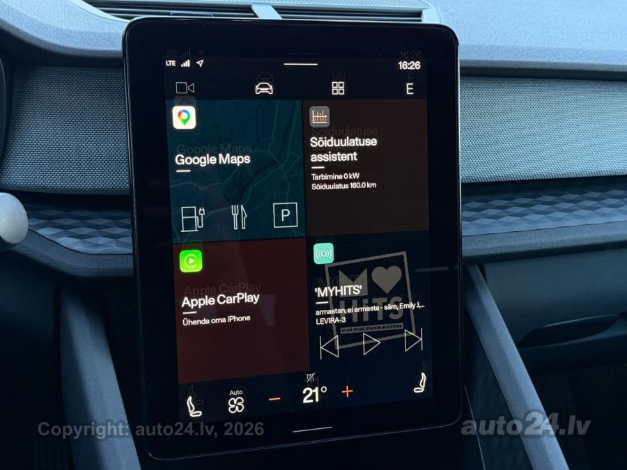 Black Polestar 2 2021 in Parnu, with an engine capacity of 0.00 L and mileage of 107 thousand km for 26900 €, photo 15 on AUTOMOTO.COM.LV