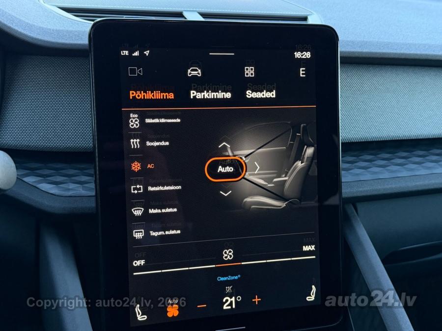 Black Polestar 2 2021 in Parnu, with an engine capacity of 0.00 L and mileage of 107 thousand km for 26900 €, photo 16 on AUTOMOTO.COM.LV