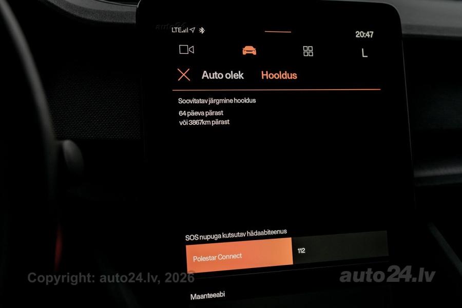 Grey Polestar 2 2021 in Parnu, with an engine capacity of 0.00 L and mileage of 54 thousand km for 30800 €, photo 20 on AUTOMOTO.COM.LV