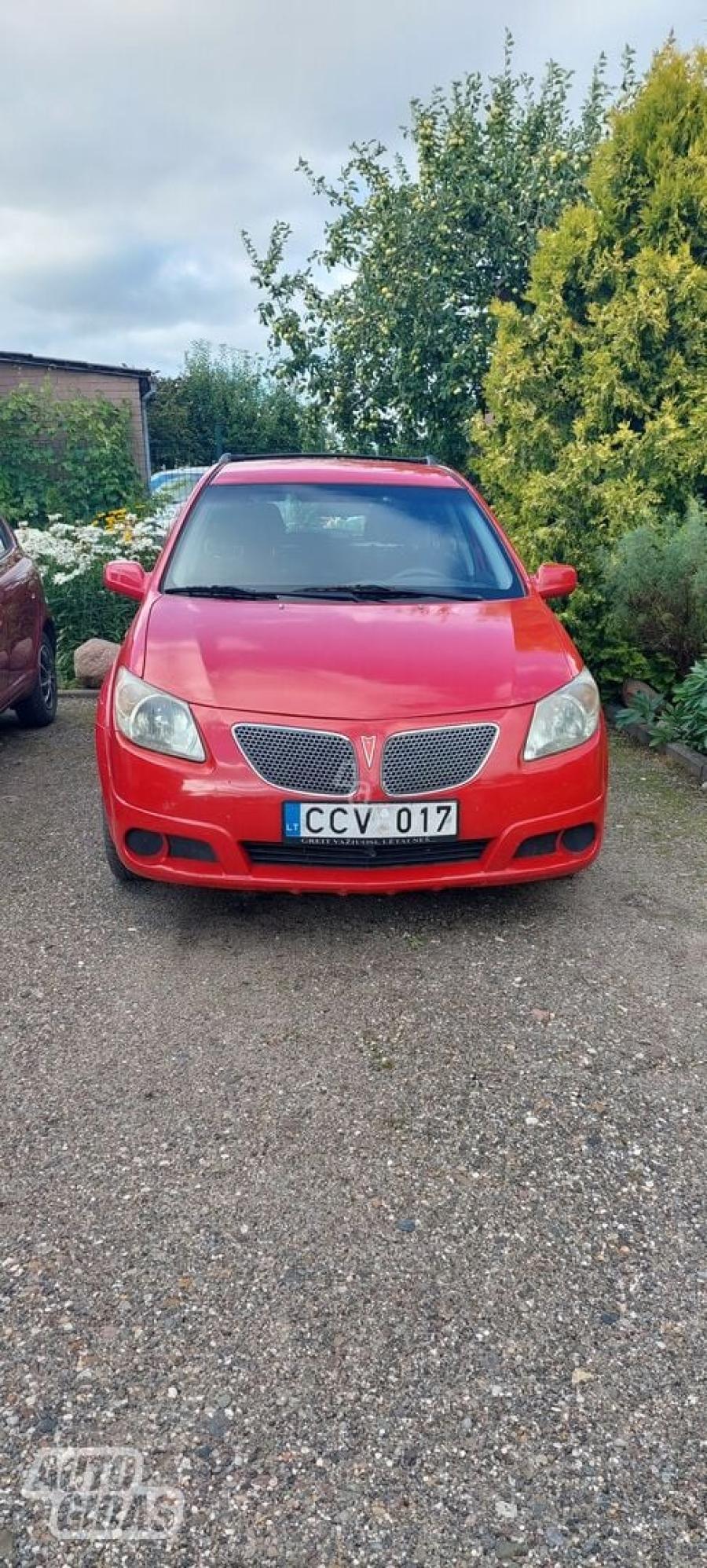 Sarkans Pontiac Vibe 2005 Gargždai, ar dzinēja tilpumu 1.80 L un nobraukumu 350 tūkst. km par 900 €, foto 1 vietnē AUTOMOTO.COM.LV