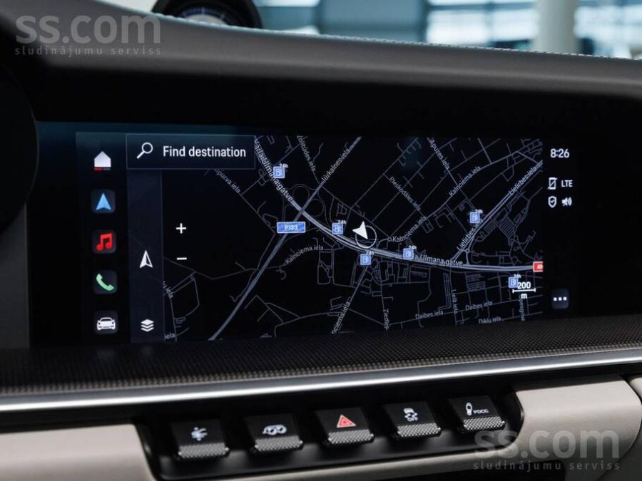Черный Порше 911 2023 в Рига, объемом двигателя 3.00 л и пробегом 52 тыс. км за 150000 €, фото 25 на AUTOMOTO.COM.LV