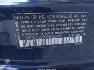Black Porsche 911 2006 in Klaipeda, with an engine capacity of 3.60 L and mileage of 114 thousand km for 10500 €, photo 9 on AUTOMOTO.COM.LV