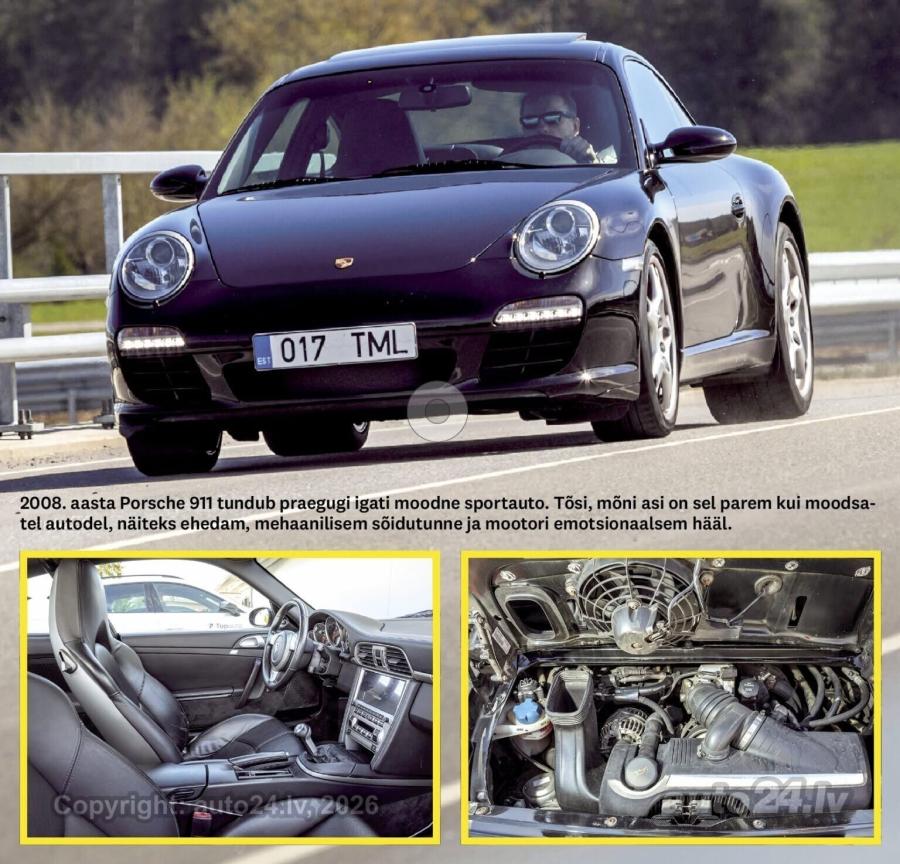 Melns Porsche 911 2008 Tallina, ar dzinēja tilpumu 3.60 L un nobraukumu 127 tūkst. km par 48900 €, foto 6 vietnē AUTOMOTO.COM.LV