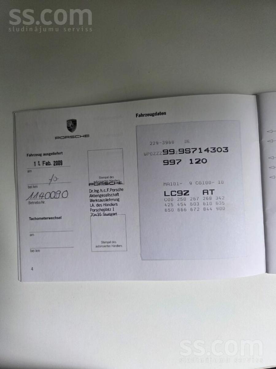 Черный Порше 911 2009 в Рига, объемом двигателя 3.80 л и пробегом 96 тыс. км за 67700 €, фото 13 на AUTOMOTO.COM.LV