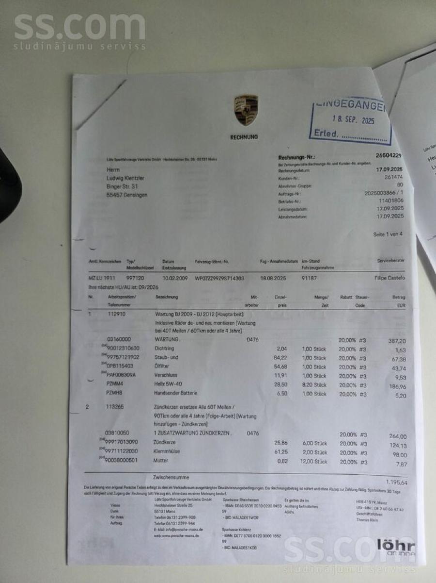 Черный Порше 911 2009 в Рига, объемом двигателя 3.80 л и пробегом 96 тыс. км за 67700 €, фото 16 на AUTOMOTO.COM.LV