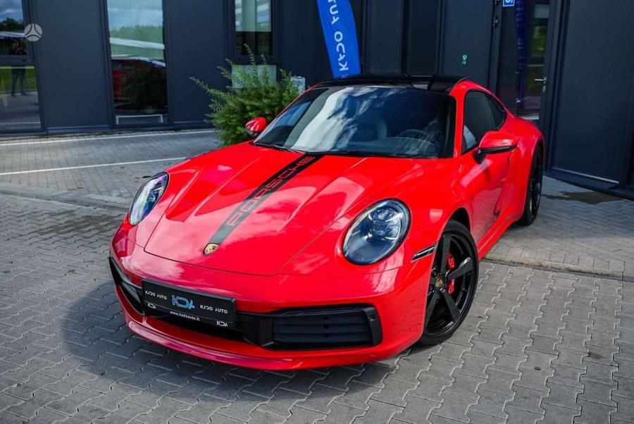 Sarkans Porsche 911 2020 Kauņa, ar dzinēja tilpumu 2.98 L un nobraukumu 60 tūkst. km par 104950 €, foto 6 vietnē AUTOMOTO.COM.LV