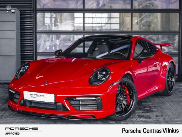 Red Porsche 911 2023 in Vilnius, with an engine capacity of 2.98 L and mileage of 17 thousand km for 149911 €, photo 1 on AUTOMOTO.COM.LV
