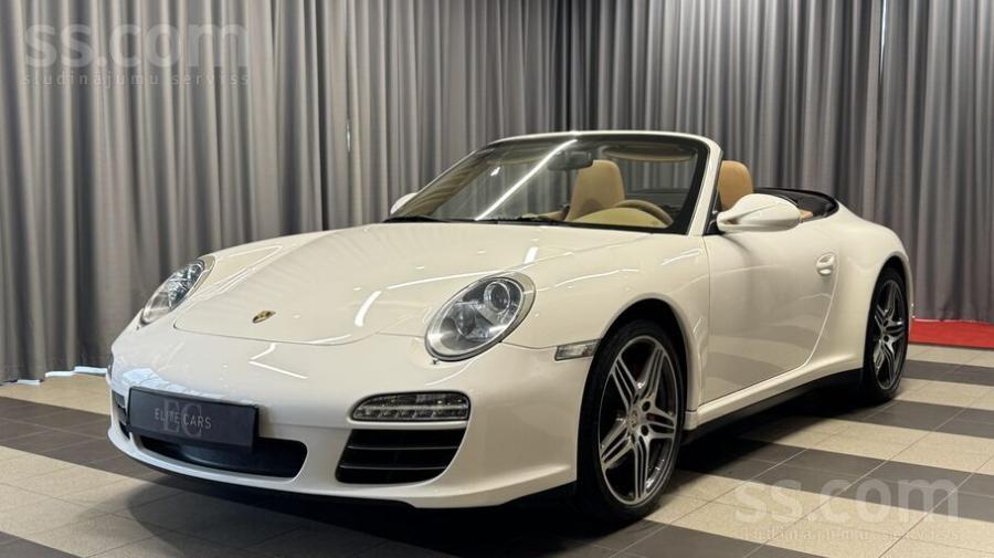 White Porsche 911 2009 in Riga, with an engine capacity of 3.80 L and mileage of 111 thousand km for 66990 €, photo 1 on AUTOMOTO.COM.LV