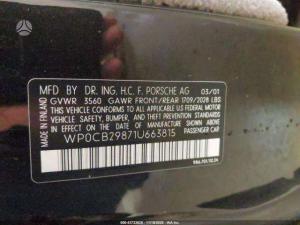 Черный Порше Бокстер 2001 в Клайпеда, объемом двигателя 3.18 л и пробегом 86 тыс. км за 4600 €, фото 9 на AUTOMOTO.COM.LV