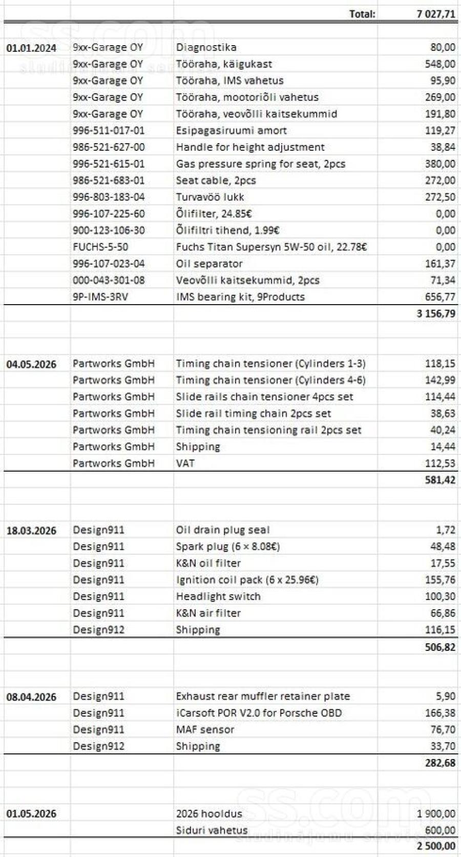 Серый Порше Бокстер 2000 в Таллин, объемом двигателя 2.70 л и пробегом 68 тыс. км за 15900 €, фото 12 на AUTOMOTO.COM.LV