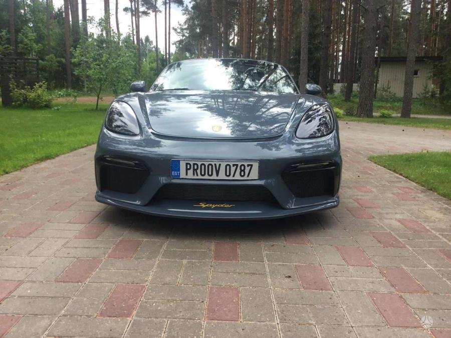 Grey Porsche Boxster 2017 in Tartu, with an engine capacity of 2.00 L and mileage of 75 thousand km for 58000 €, photo 1 on AUTOMOTO.COM.LV