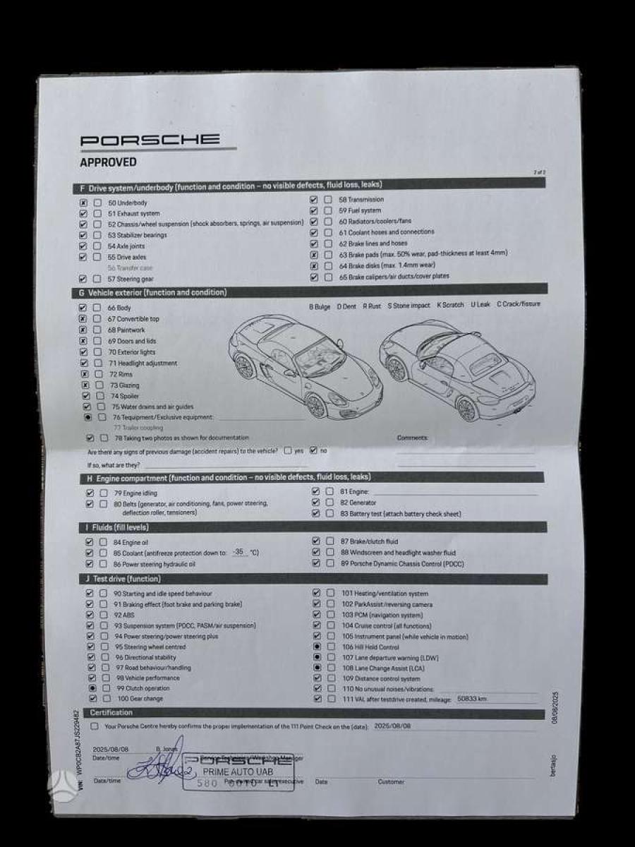 Sarkans Porsche Boxster 2018 Viļņa, ar dzinēja tilpumu 2.50 L un nobraukumu 53 tūkst. km par 59000 €, foto 34 vietnē AUTOMOTO.COM.LV