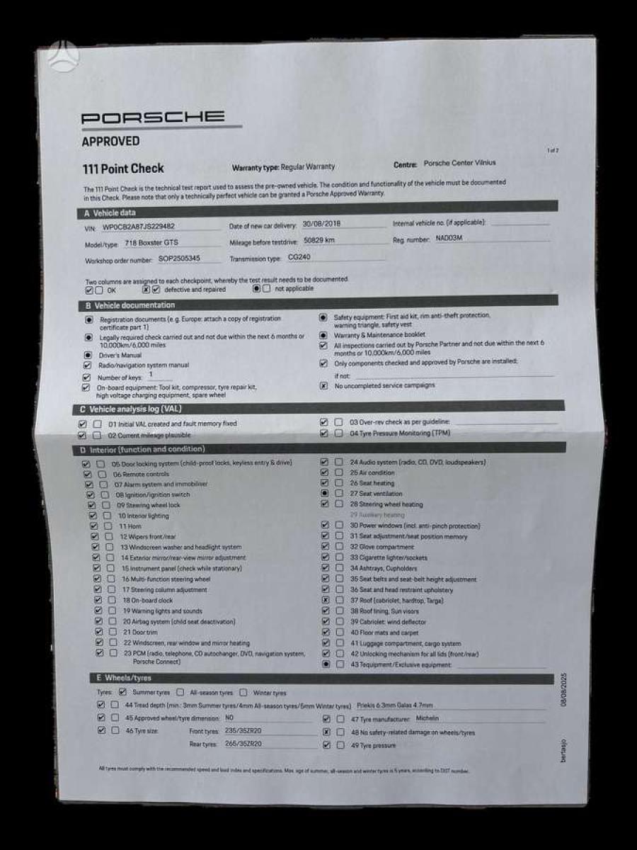 Красный Порше Бокстер 2018 в Вильнюс, объемом двигателя 2.50 л и пробегом 53 тыс. км за 58000 €, фото 35 на AUTOMOTO.COM.LV