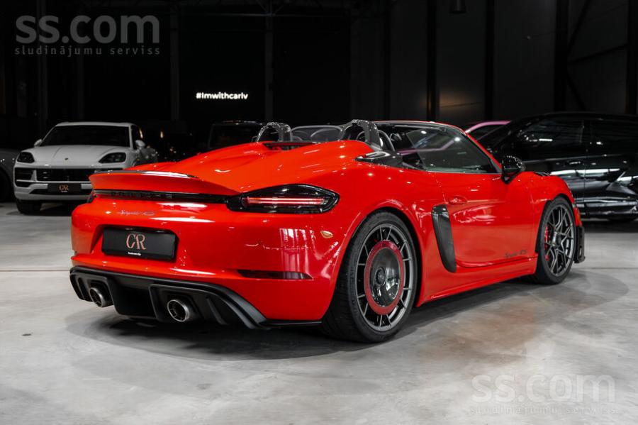 Red Porsche Boxster 2024 in Riga, with an engine capacity of 4.00 L and mileage of 23 thousand km for 145000 €, photo 5 on AUTOMOTO.COM.LV
