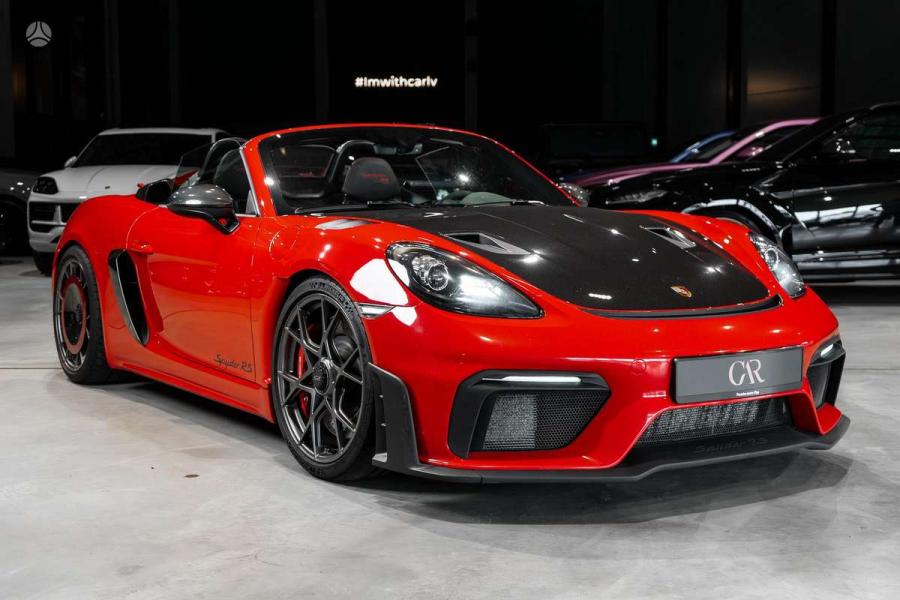 Red Porsche Boxster 2024 in Riga, with an engine capacity of 4.00 L and mileage of 23 thousand km for 145000 €, photo 4 on AUTOMOTO.COM.LV