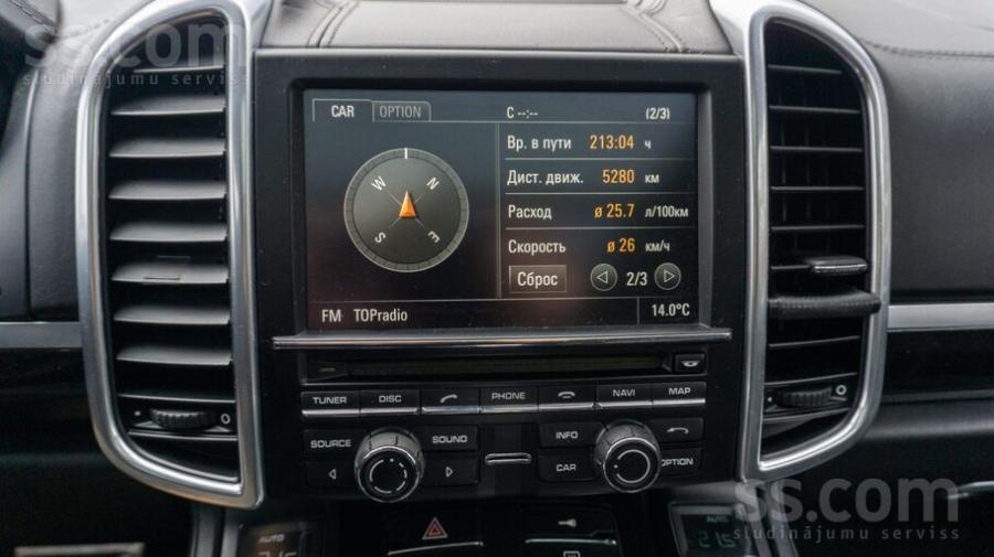 Black Porsche Cayenne 2011 in Riga, with an engine capacity of 4.80 L and mileage of 248 thousand km for 17990 €, photo 18 on AUTOMOTO.COM.LV