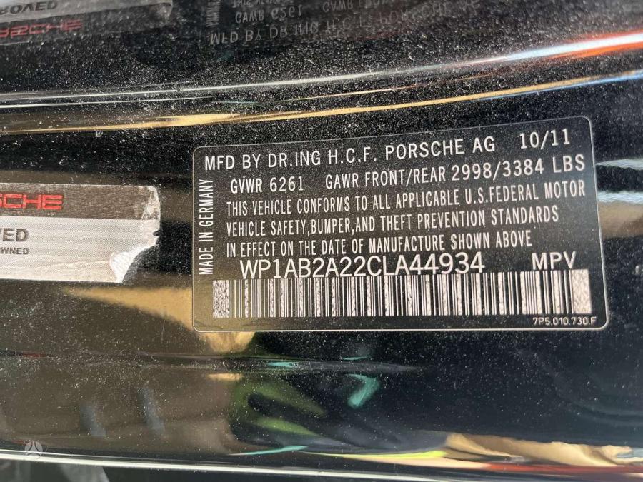 Melns Porsche Cayenne 2012 Viļņa, ar dzinēja tilpumu 4.81 L un nobraukumu 311 tūkst. km par 7450 €, foto 21 vietnē AUTOMOTO.COM.LV