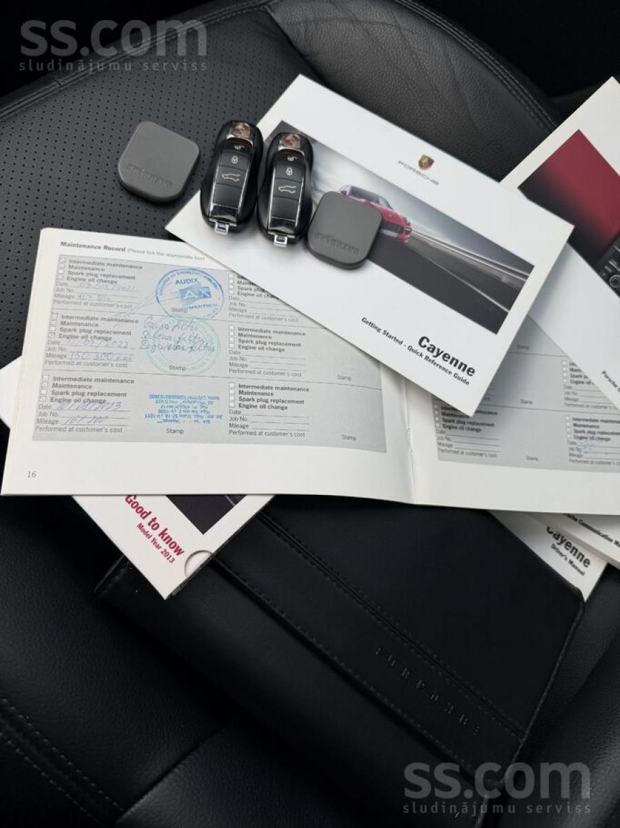 Black Porsche Cayenne 2013 in Riga, with an engine capacity of 3.00 L and mileage of 186 thousand km for 20990 €, photo 18 on AUTOMOTO.COM.LV
