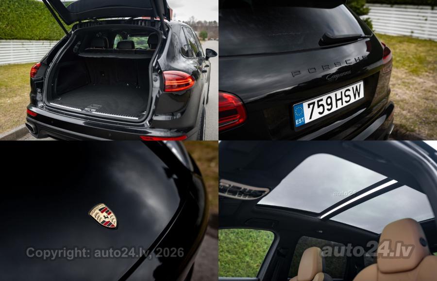 Black Porsche Cayenne 2016 in Tallinn, with an engine capacity of 3.60 L and mileage of 131 thousand km for 19900 €, photo 25 on AUTOMOTO.COM.LV