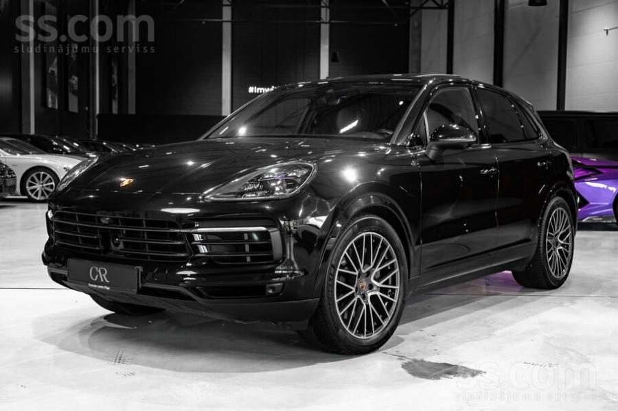 Black Porsche Cayenne 2018 in Riga, with an engine capacity of 2.90 L and mileage of 112 thousand km for 46000 €, photo 1 on AUTOMOTO.COM.LV