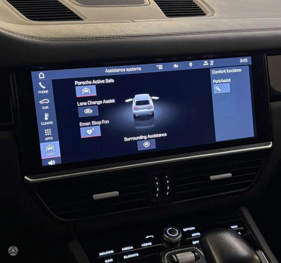 Melns Porsche Cayenne 2019 Marijampole, ar dzinēja tilpumu 3.00 L un nobraukumu 95 tūkst. km par 39999 €, foto 9 vietnē AUTOMOTO.COM.LV