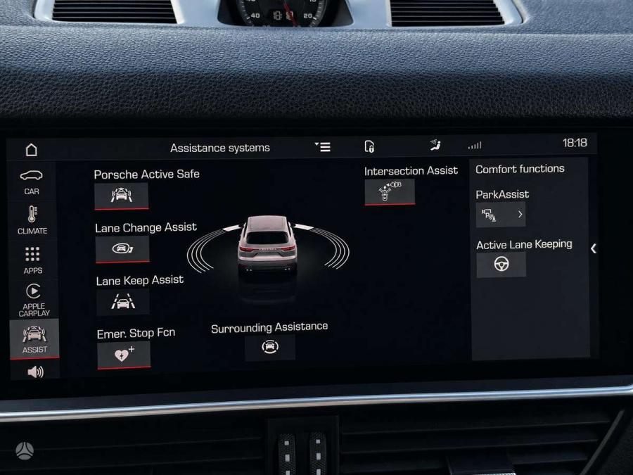 Black Porsche Cayenne 2019 in Vilnius, with an engine capacity of 3.00 L and mileage of 88 thousand km for 44000 €, photo 14 on AUTOMOTO.COM.LV
